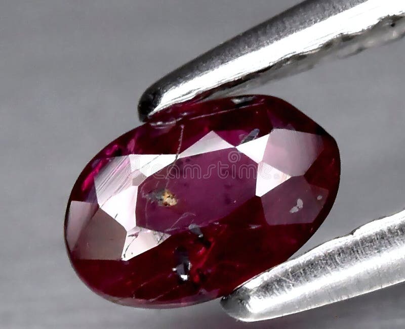 Exquisite Deep Red Ruby Gemstone Captured in Detailed Close-Up ...