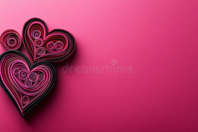 An Exquisite and Delightful Valentine Scene with Hearts and a Sparkling ...