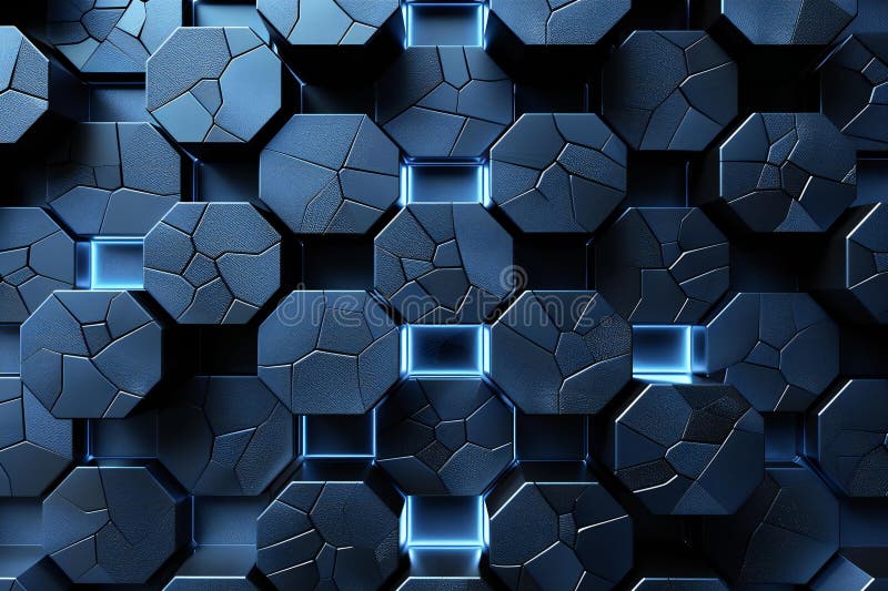 Exquisite Depicting Abstract Black Background with Blue Glowing ...