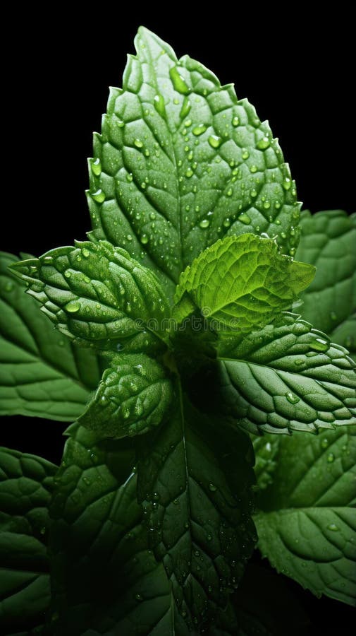Exquisite Detail of a Single Piece of Peppermint AI Generated Stock ...