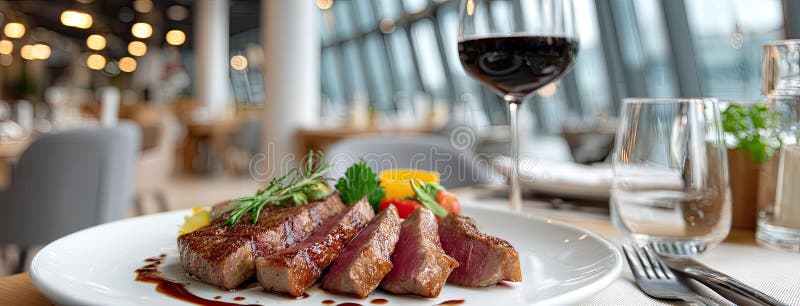 Exquisite Dining Setting Showcases a Perfectly Grilled Ribeye Steak and ...