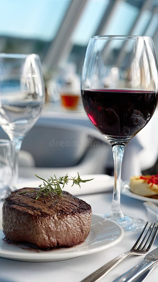 Exquisite Dining Setting Showcases a Perfectly Grilled Ribeye Steak and ...
