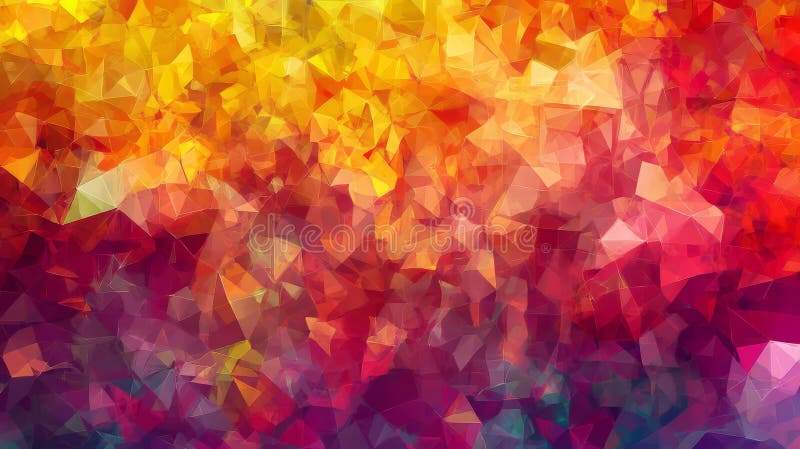 Vibrant Mosaic of Colorful Polygons Creating an Abstract Background ...