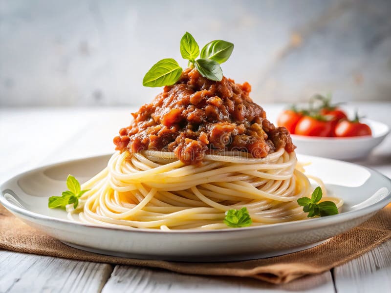 Exquisite Double Exposure of Spaghetti Bolognese a Culinary Masterpiece ...
