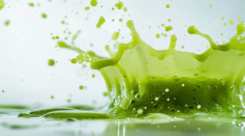 An Exquisite Dynamic Green Smoothie Splash Captured Beautifully in ...