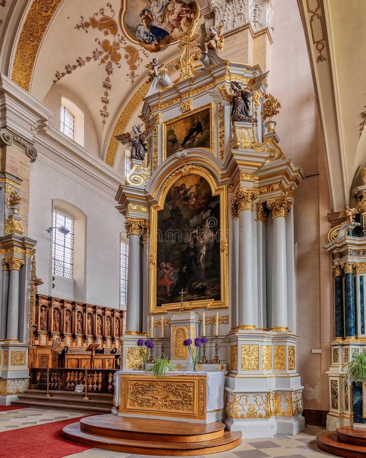 Exquisite Example of Baroque Architecture, the Abbey of Ebersmunster in ...