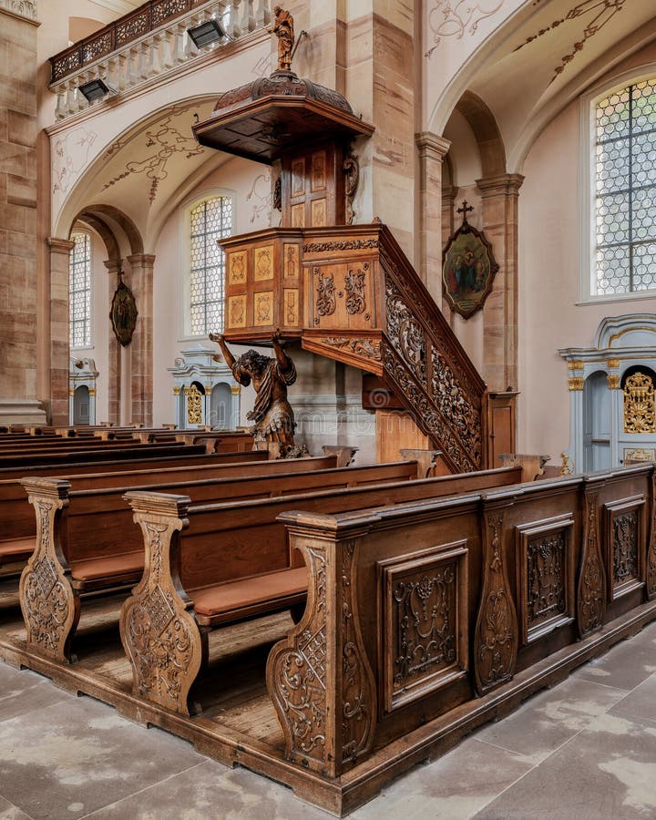 Exquisite Example of Baroque Architecture, the Abbey of Ebersmunster in ...