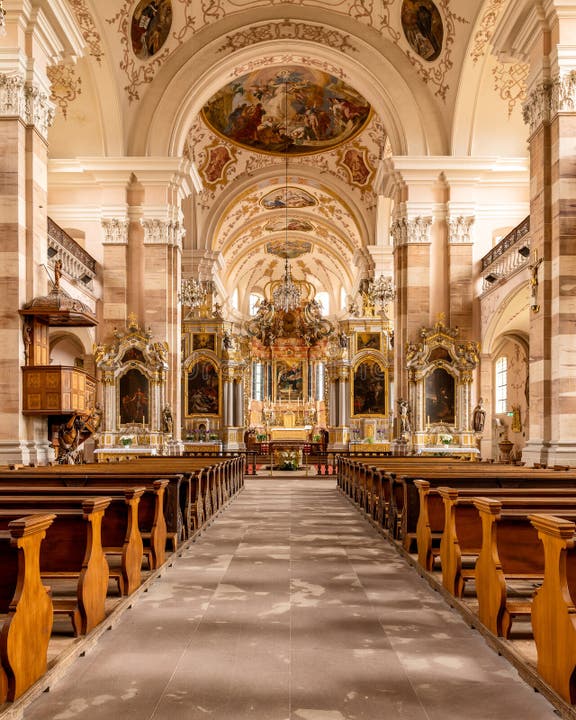 Exquisite Example of Baroque Architecture, the Abbey of Ebersmunster in ...