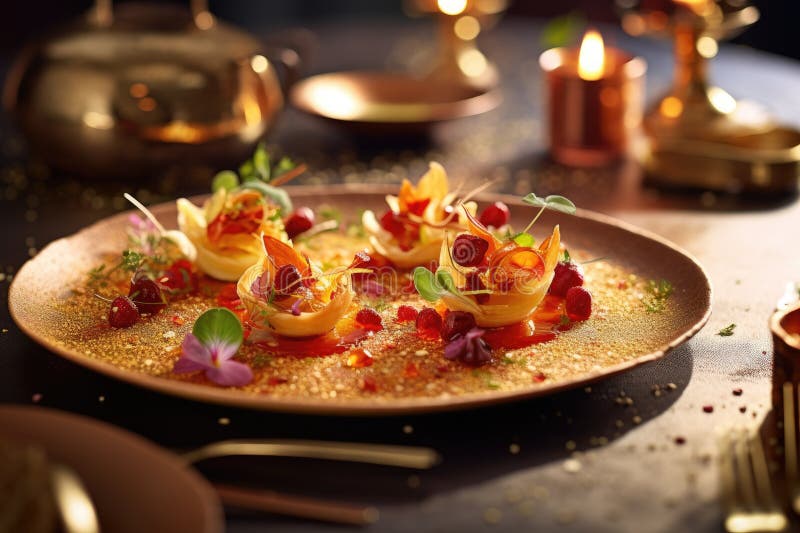 Exquisite Fine Dining stock illustration. Illustration of cooking ...