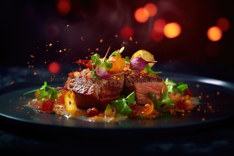 Exquisite Fine Dining stock illustration. Illustration of menu - 282603856