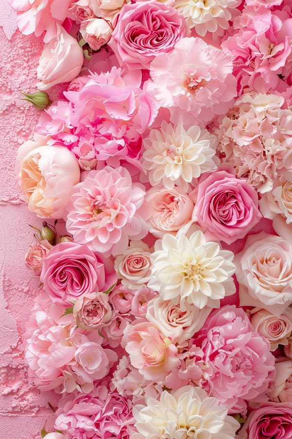 Exquisite Floral Arrangement with Abundant Open Space for Creative Text ...