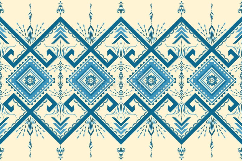 Exquisite Floral Motif with Intricate Patterns in Blue and Turquoise ...