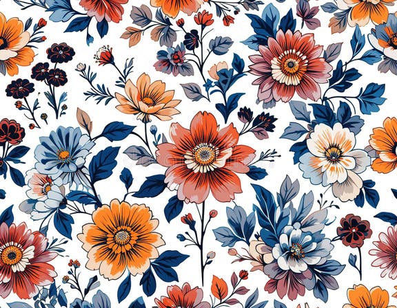 A Sophisticated Floral Toile Pattern Elegant Line Art on a Modern ...