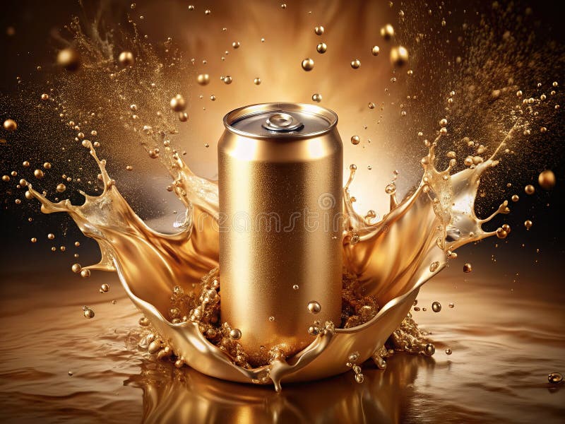 Exquisite Gold Can Product Photography a Stunning Visual of a Gold ...