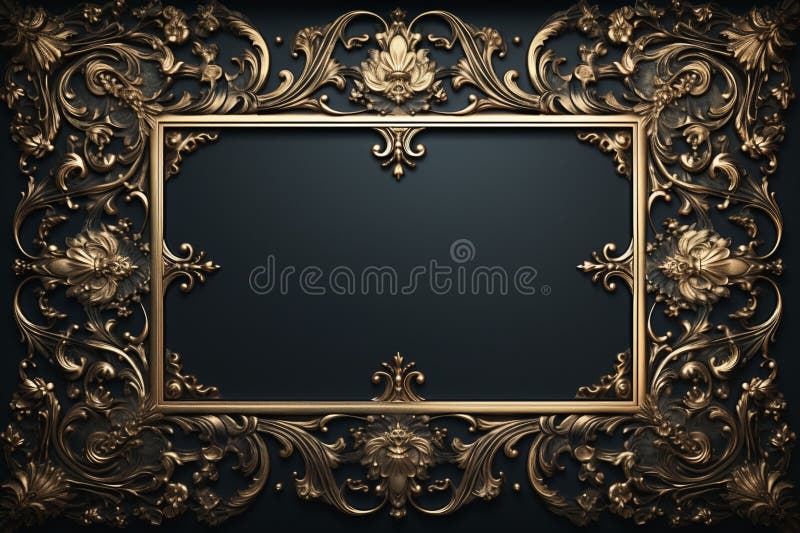 Exquisite Gold Filigree Pattern Adorning a Luxurio Stock Photo - Image ...