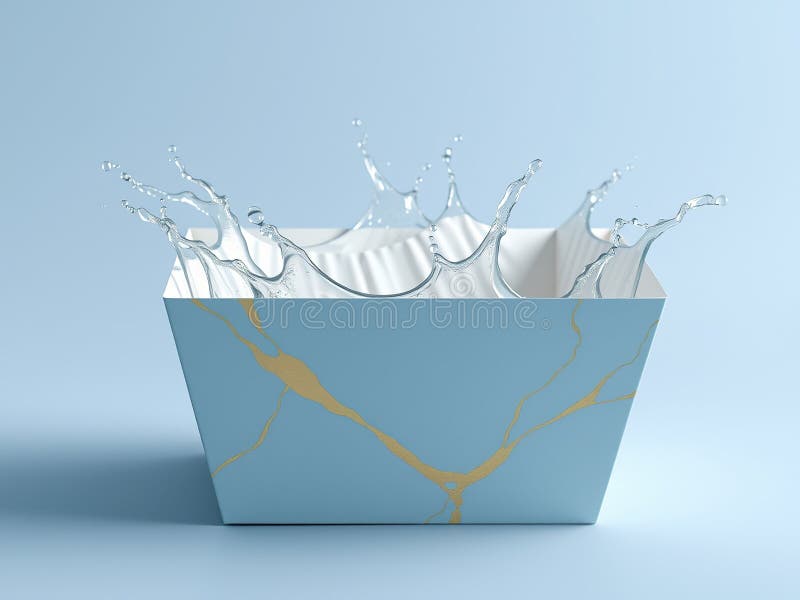 Exquisite Gold Marble Food Packaging Design Elegant Splash Effect for ...