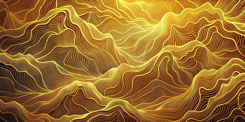 Exquisite Gold Mountain Map Wallpaper Design for Modern Interiors a 179 ...