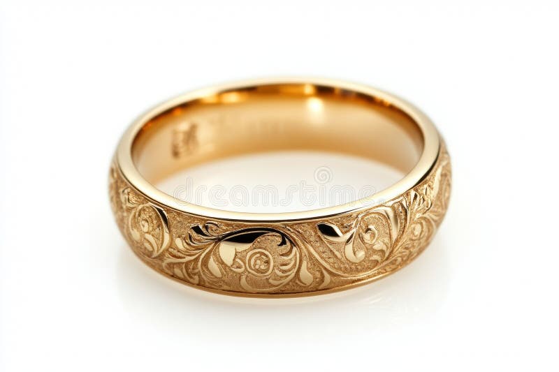 This Exquisite Gold Ring Features Intricate Engravings that Highlight ...