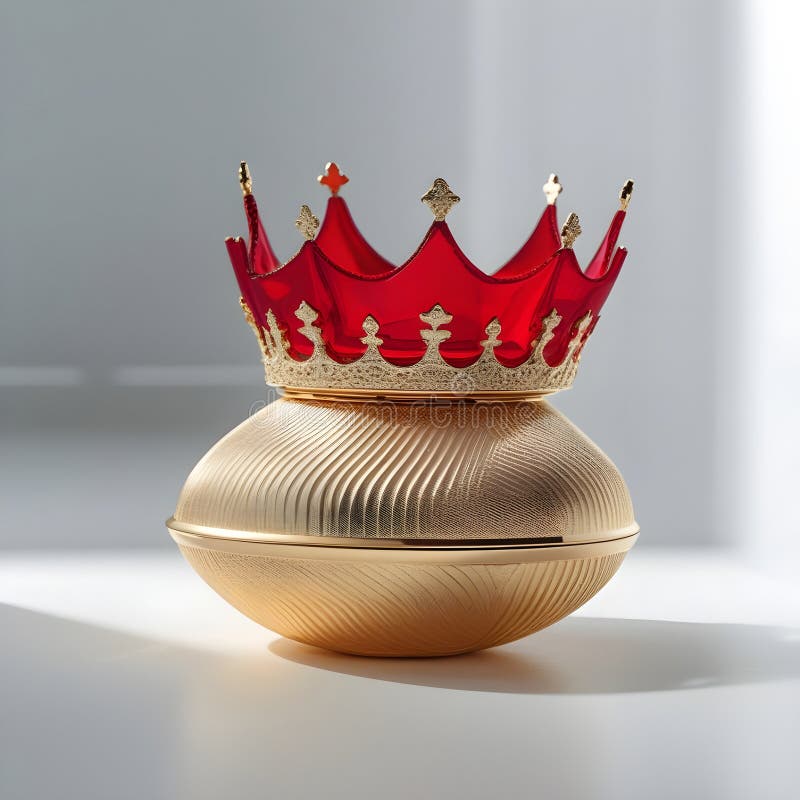 An Exquisite Gold-toned Metallic Vessel with Intricate Linear Texture ...