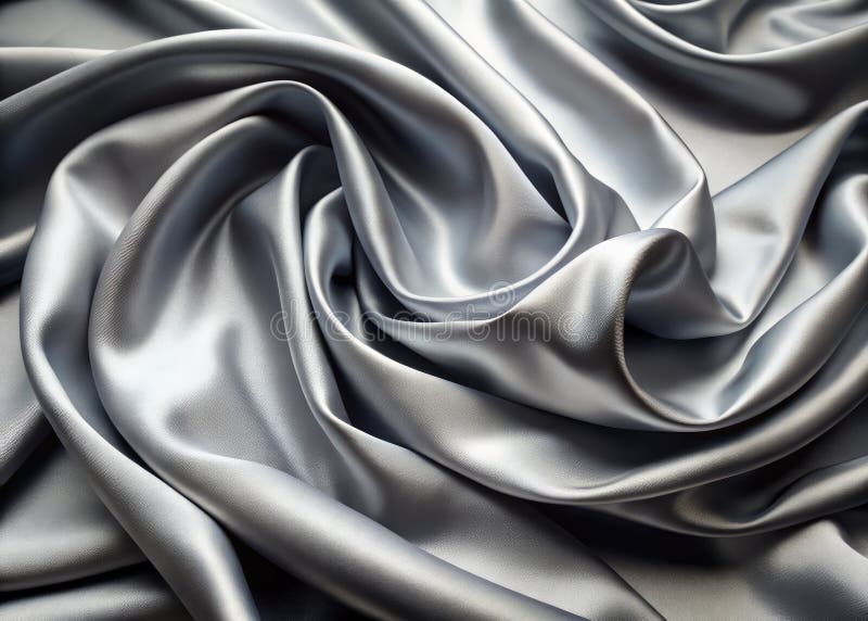 Exquisite Gray Silk Satin Drape a Luxurious Fabric Texture for Design ...