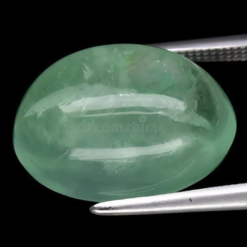 Exquisite Green Jadeite Cabochon with Lustrous Polish and Refined ...