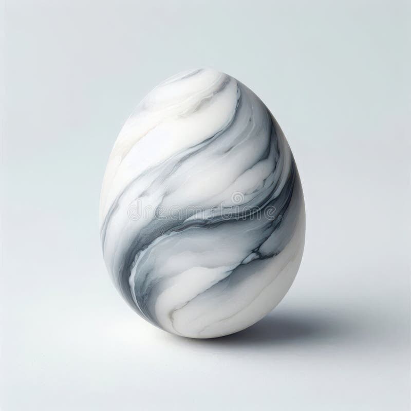 Exquisite Hand-Painted Marble Egg Stock Illustration - Illustration of ...