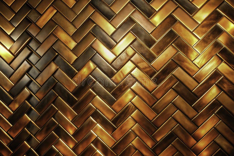 Exquisite Herringbone Copper Tiles a Rich Textured Wall for Modern ...