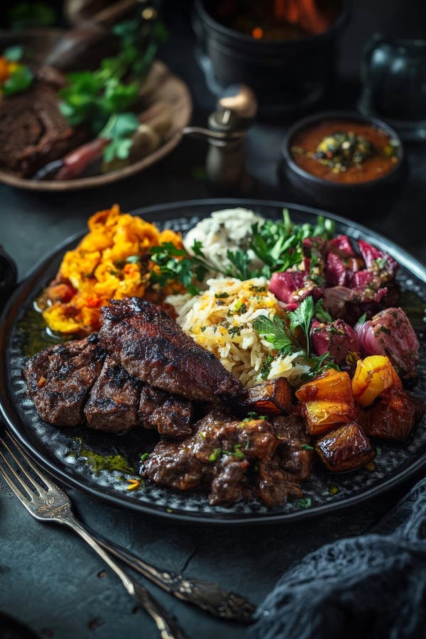 Exquisite Iftar Plate Display Stock Illustrations – 3 Exquisite Iftar ...