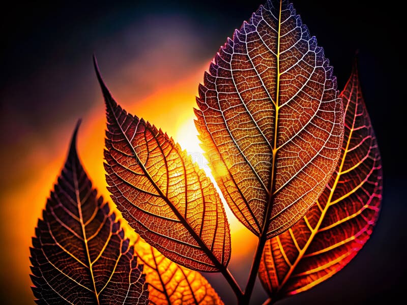 Captivating Silhouette of Leaves in an Indian File Pattern a Stunning ...