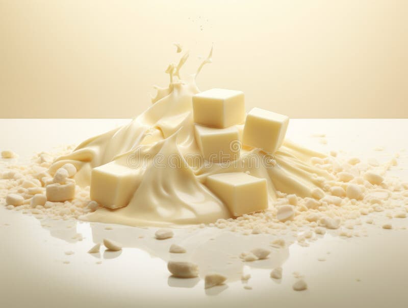 Decadent Delights: a Stunning Display of Pure White Chocolate Pieces ...