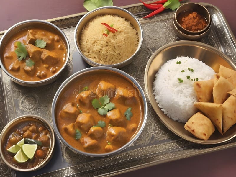 Exquisite Indian Feast: a Visual Symphony of Authentic Flavors on a ...