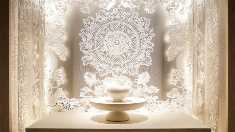 Exquisite Italian Lace Pattern in Soft Pastel Tones Elegantly Draped ...