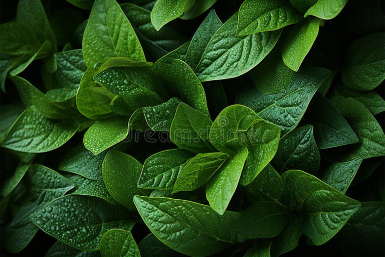 Exquisite Leaf Textures Create a Stunning Greenery Top View Stock Image ...