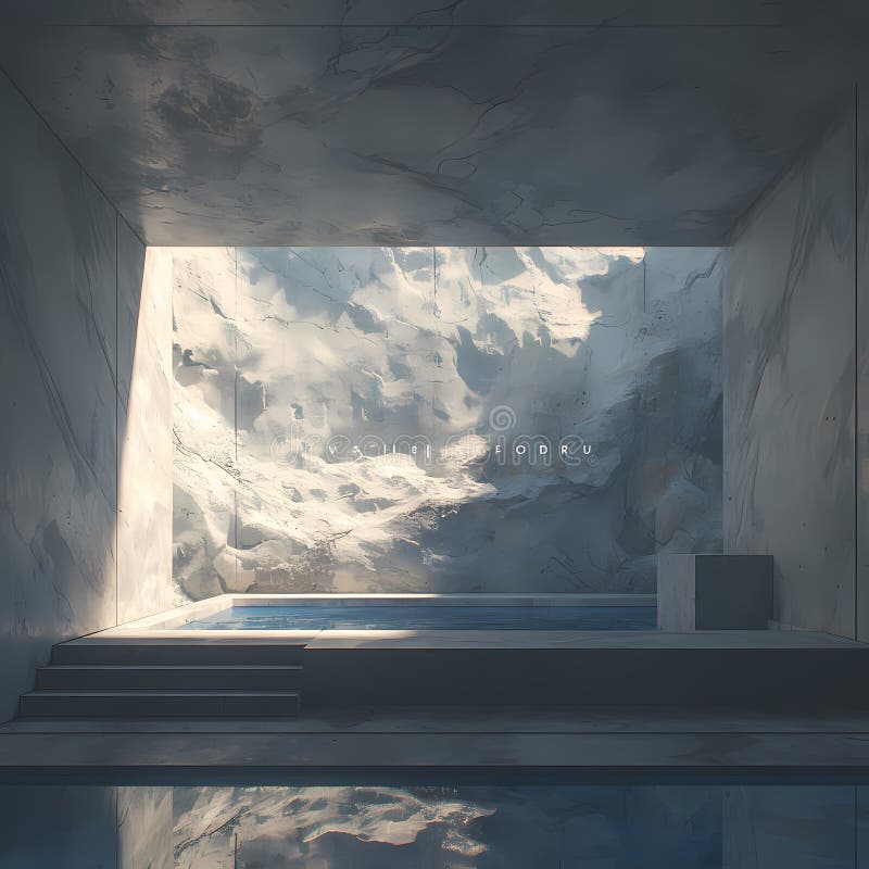 Exquisite Marbled Pool Mansion with Spacious Steps, Light, and Shadow ...