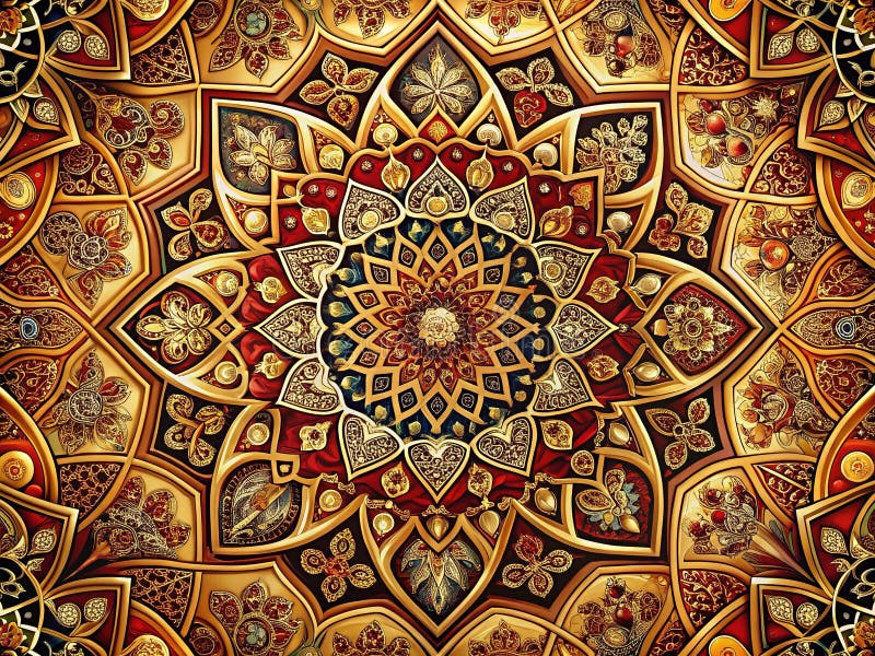 Exquisite Middle Eastern Geometric Pattern an Ornate Arabesque Design ...