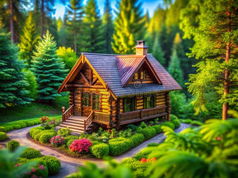 Exquisite Miniature Log Cabin a TiltShift Masterpiece of Rustic Charm ...