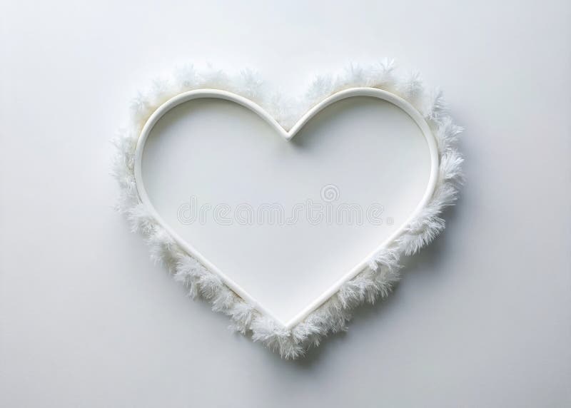 Stunning White Background with Heart Border a Minimalist Design Perfect ...