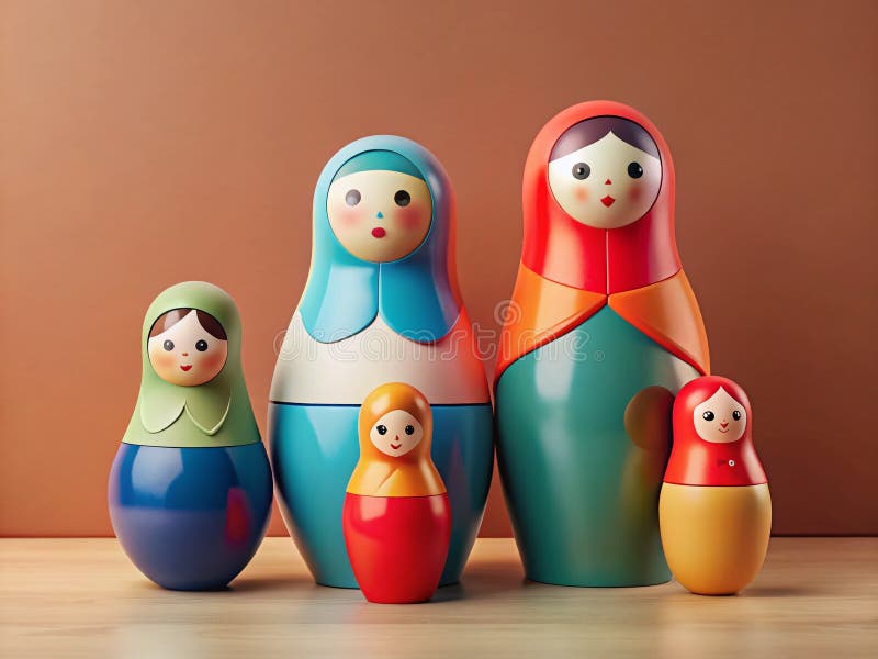 Matryoshka dolls in vector stock vector. Illustration of matreshka ...