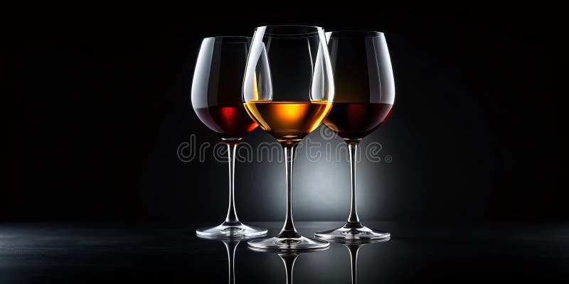 Exquisite Onyx Wine Glasses a Side View Still Life Emphasizing Elegance ...
