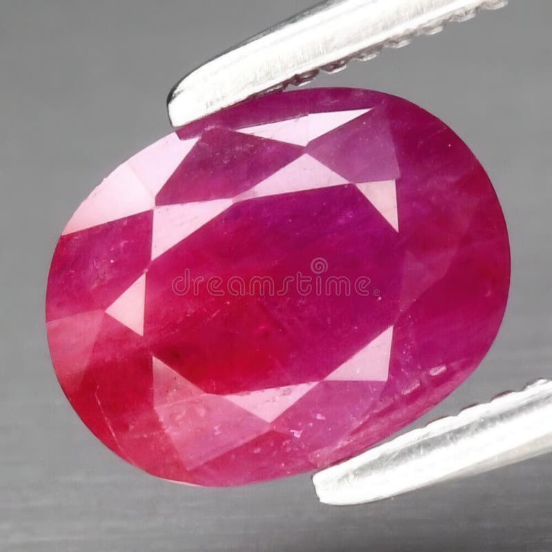 Exquisite Oval Cut Pink Ruby Gemstone Elegantly Displayed in Pristine ...