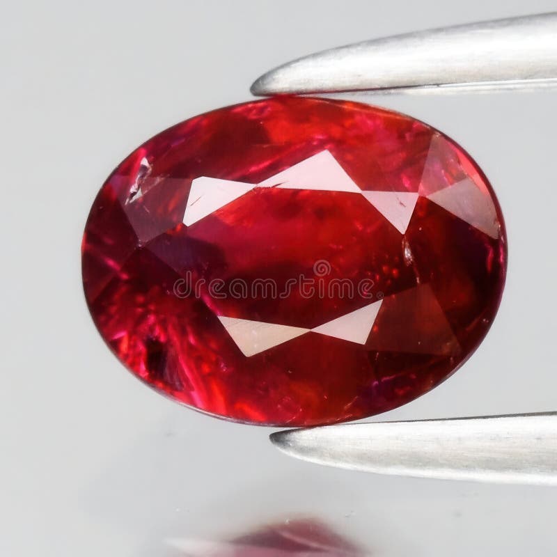 Exquisite Oval-Cut Red Star Ruby Captured in Pristine Detail with ...