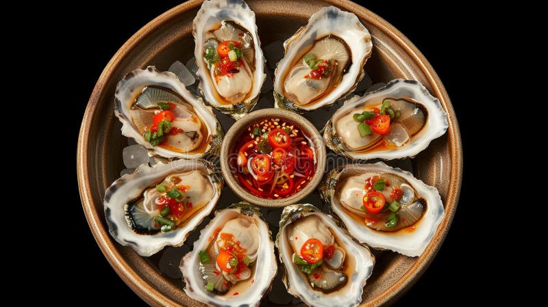 Exquisite Oyster Dish Presentation in High Resolution Hyperrealistic ...