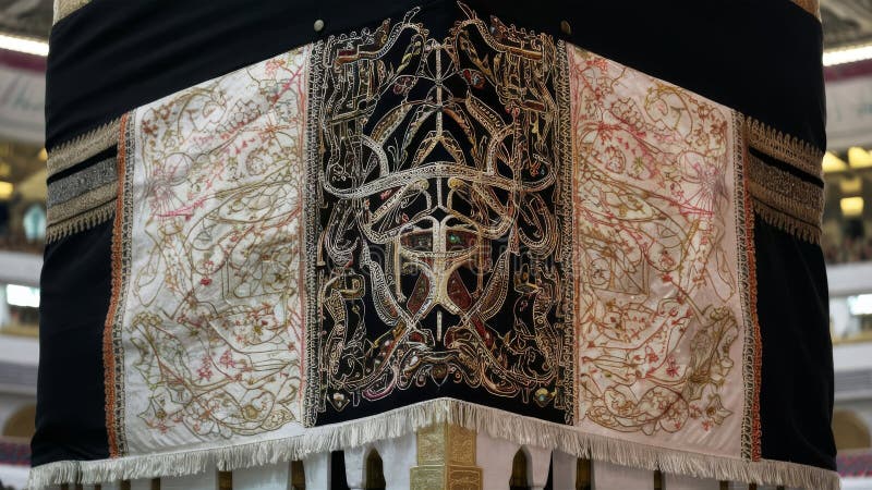 Exquisite Patterns on the Kiswah of the Kaaba in Mecca, Saudi Arabia ...