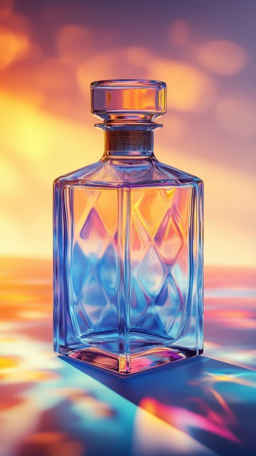 Exquisite Perfume Bottle Gracefully Positioned on a Table with Soft ...