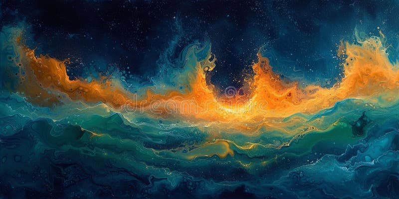 An Exquisite Picture Using Acrylic Paints and Texture Elements ...