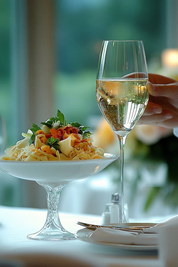 Exquisite Plate. Culinary Masterpiece Stock Illustration - Illustration ...