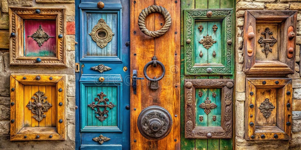 Exquisite Pyrenees Mountain Architecture Rustic Doors Windows and Knobs ...