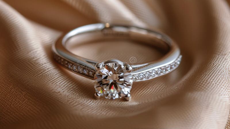 Elegant Stacked Rings with Diamonds Displayed on a Reflective Surface ...