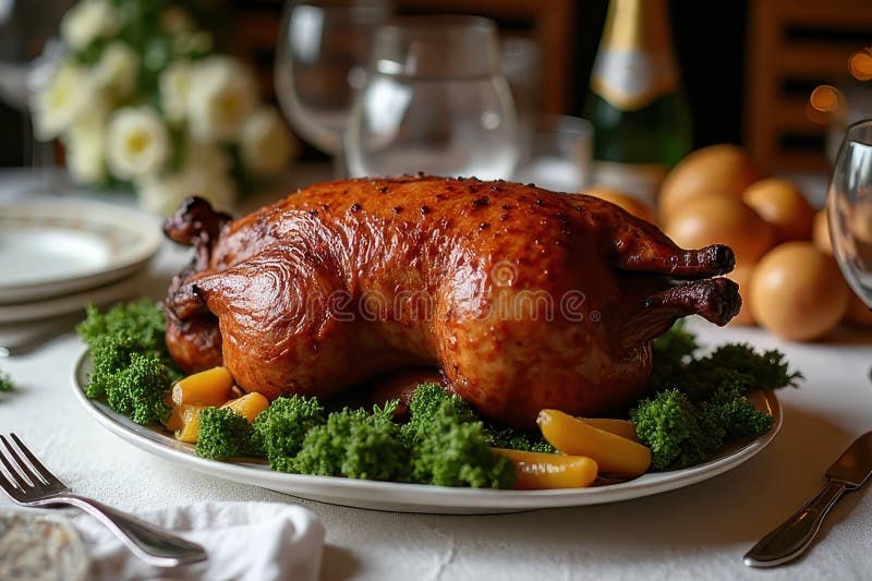 Table Display of Roasted Pig Stock Illustration - Illustration of ...