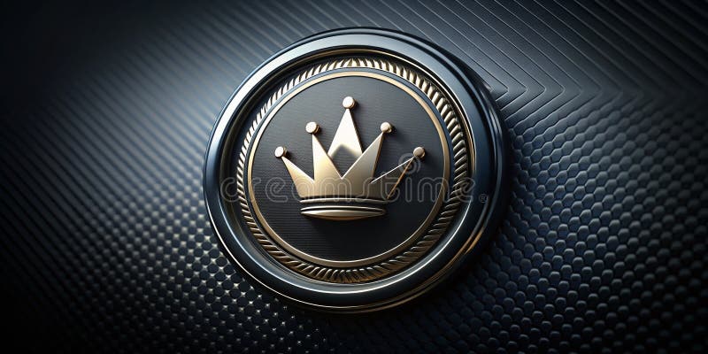 Exquisite Royal Crown Badge a Premium Design Element Featuring Linear ...